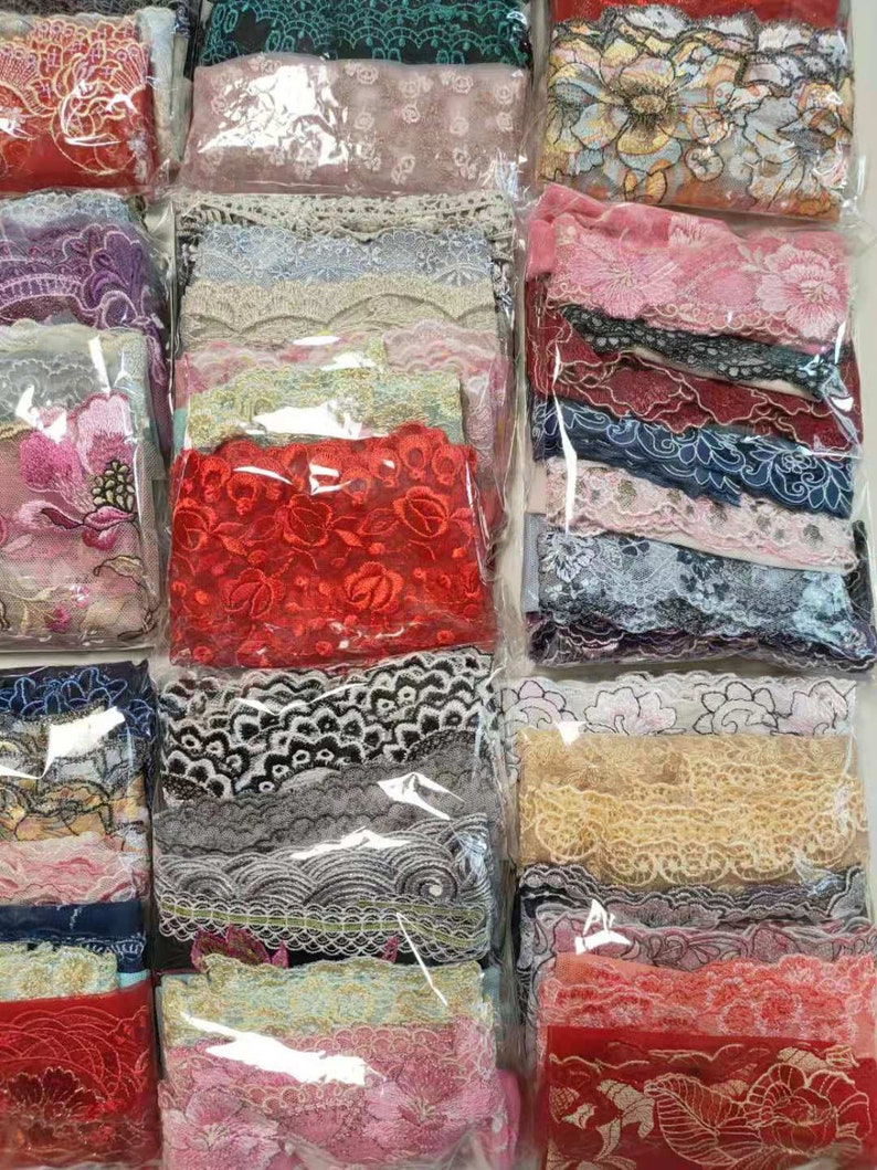 Clearance Assorted Embroidered Lace Trims for DIY Supplies | Etsy