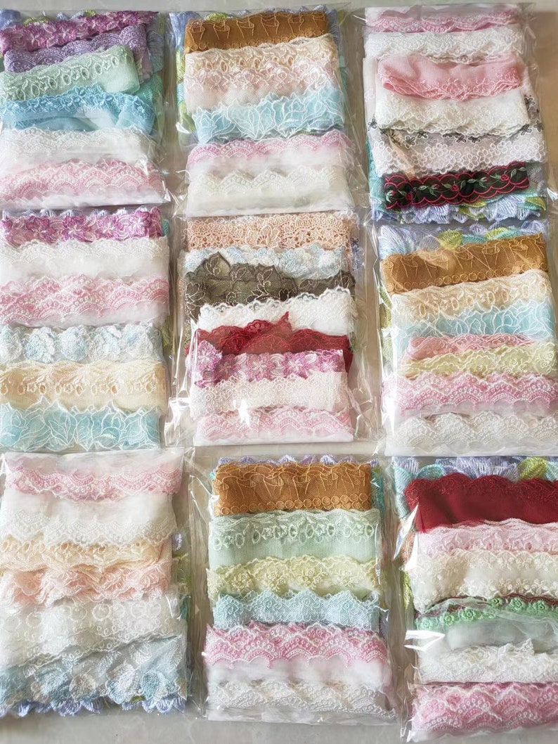 Clearance Assorted Colored Tulle Lace Trims for DIY Supplies - Etsy