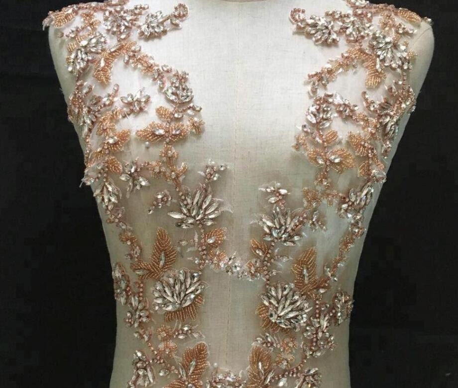 3 Colors Fabulous Full Rhinestone Crystal Applique Pair for - Etsy