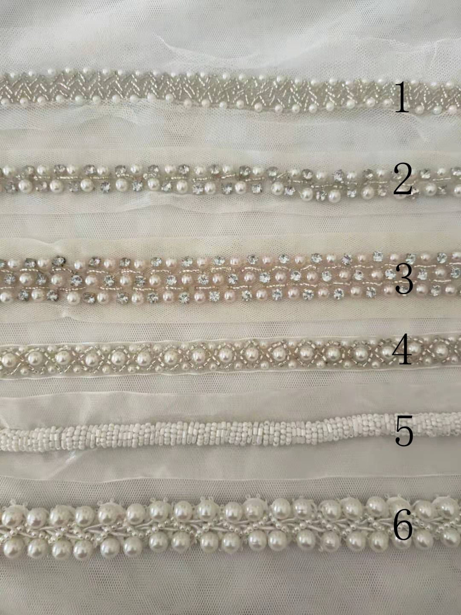 Beaded Lace Trim Pearl Beaded Lace Trim 1 Yard for Costume | Etsy