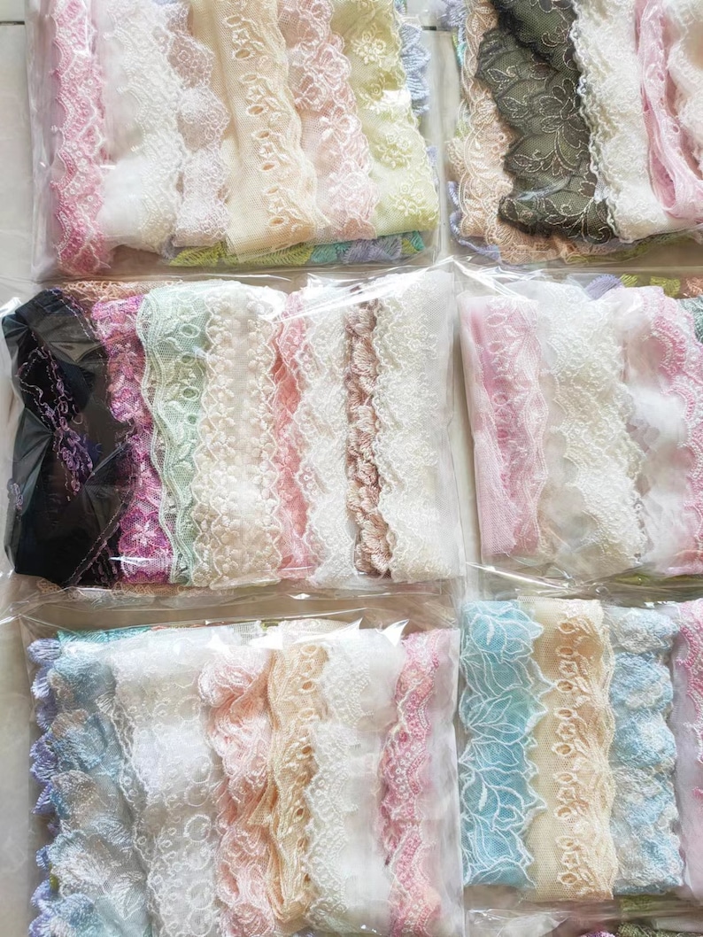 Clearance Assorted Colored Tulle Lace Trims for DIY Supplies - Etsy