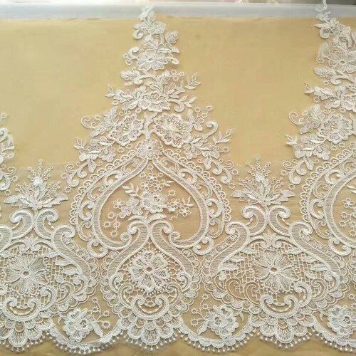 Super Wide Alencon Lace Trim Luxury Wedding Lace Trim - Etsy