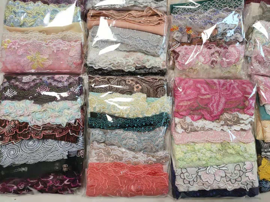 Clearance Assorted Embroidered Lace Trims For DIY Supplies | Etsy