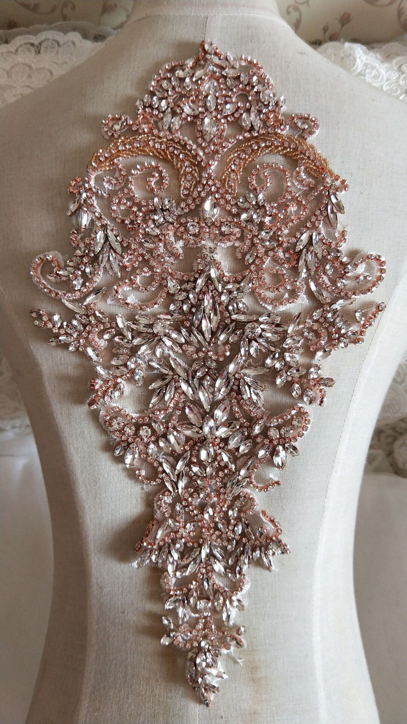 Gorgeous Rhinestone Crystal Applique For Bridal Accessories | Etsy