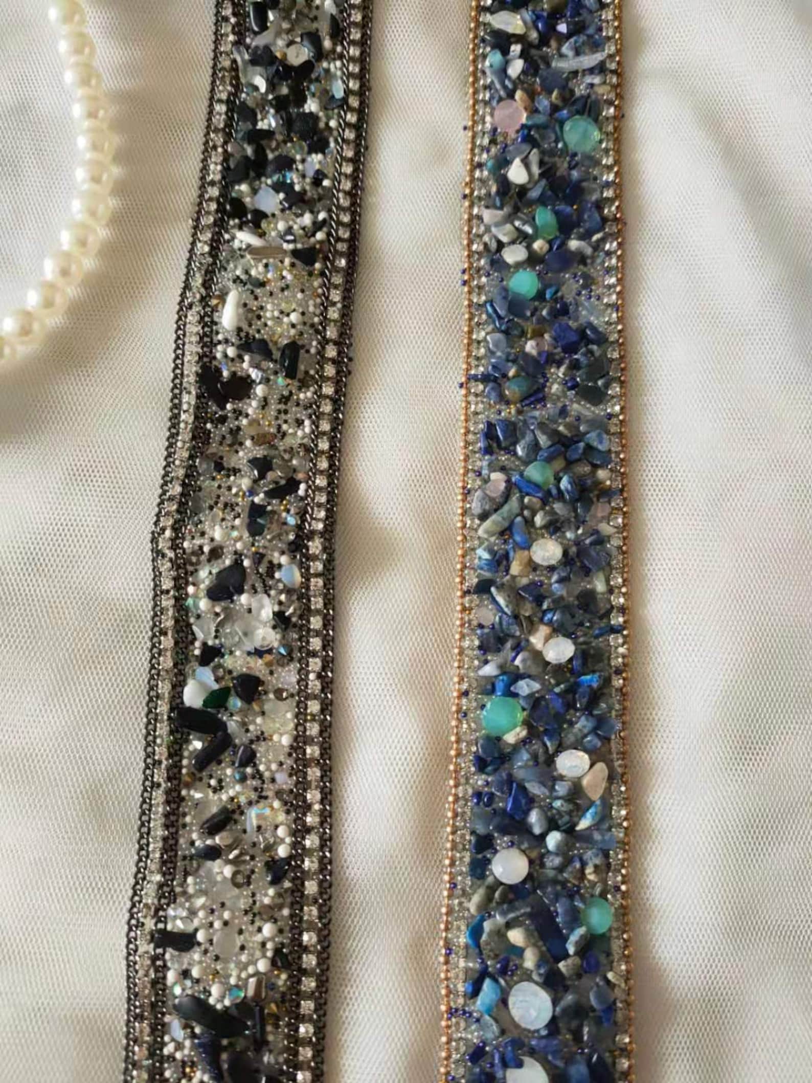 Luxury Beaded Trim With Rhinestone Crystal for Bridal Wedding Belt ...