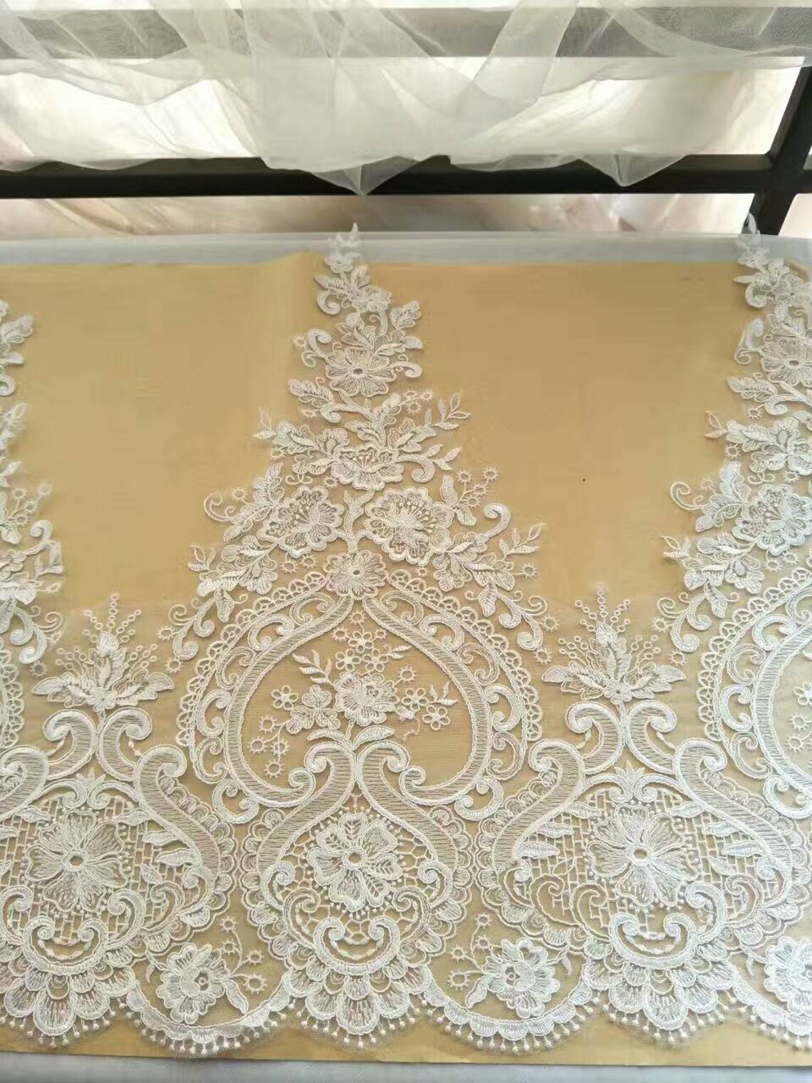 Super Wide Alencon Lace Trim Luxury Wedding Lace Trim - Etsy