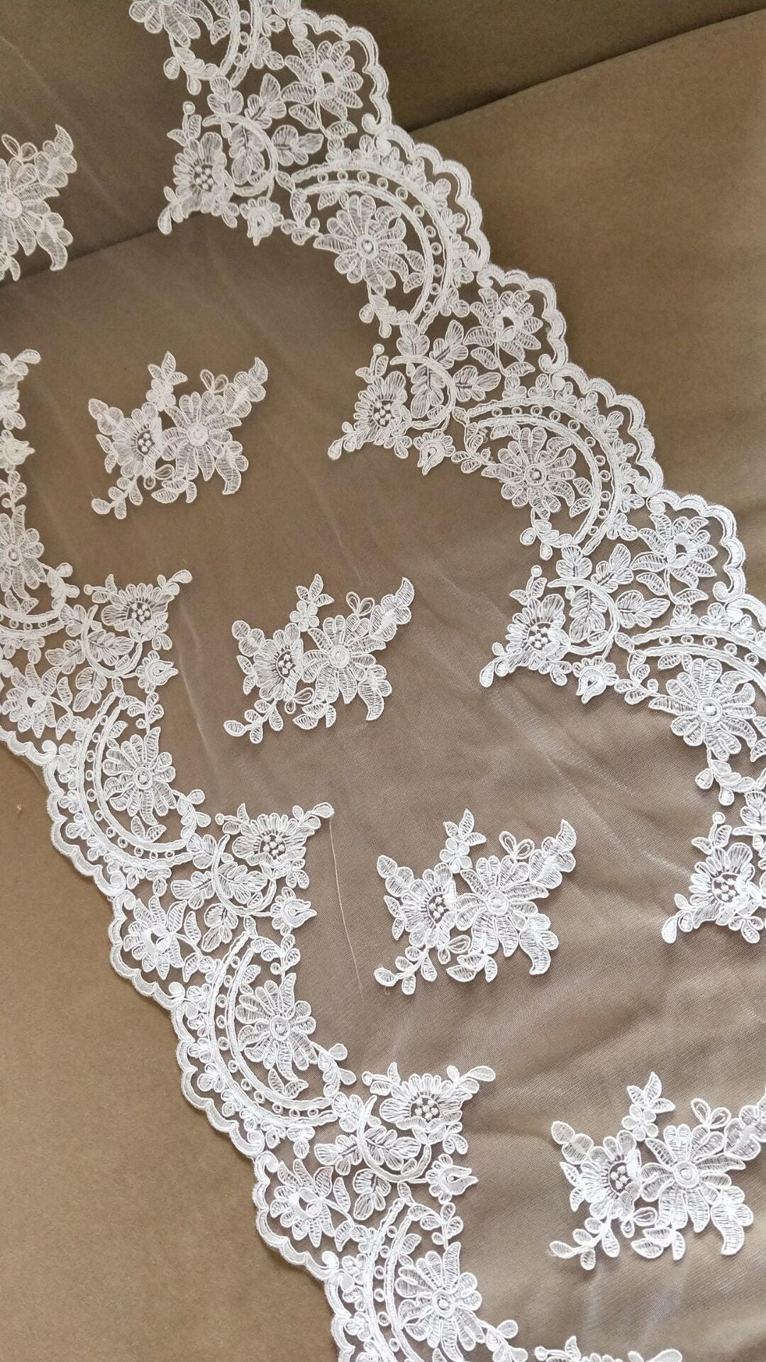 Fabulous Ivory Wedding Lace Trim Luxury Alencon Lace Bridal | Etsy