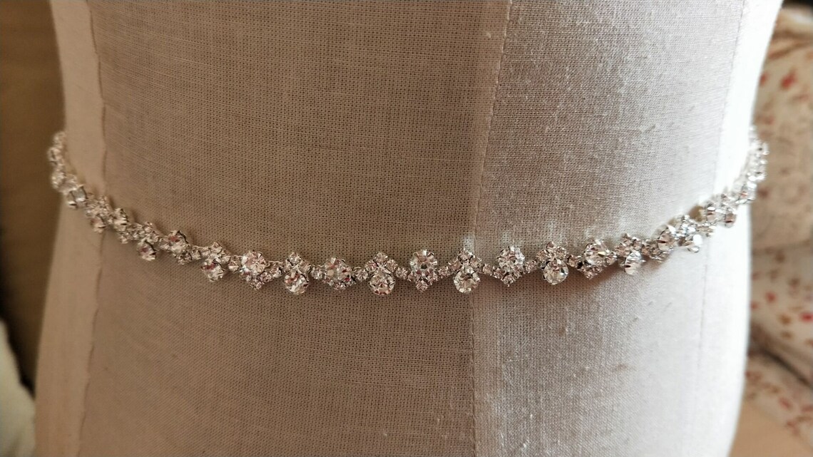 Rhinestone Crystal Lace Trim for Bridal Accessories Wedding | Etsy