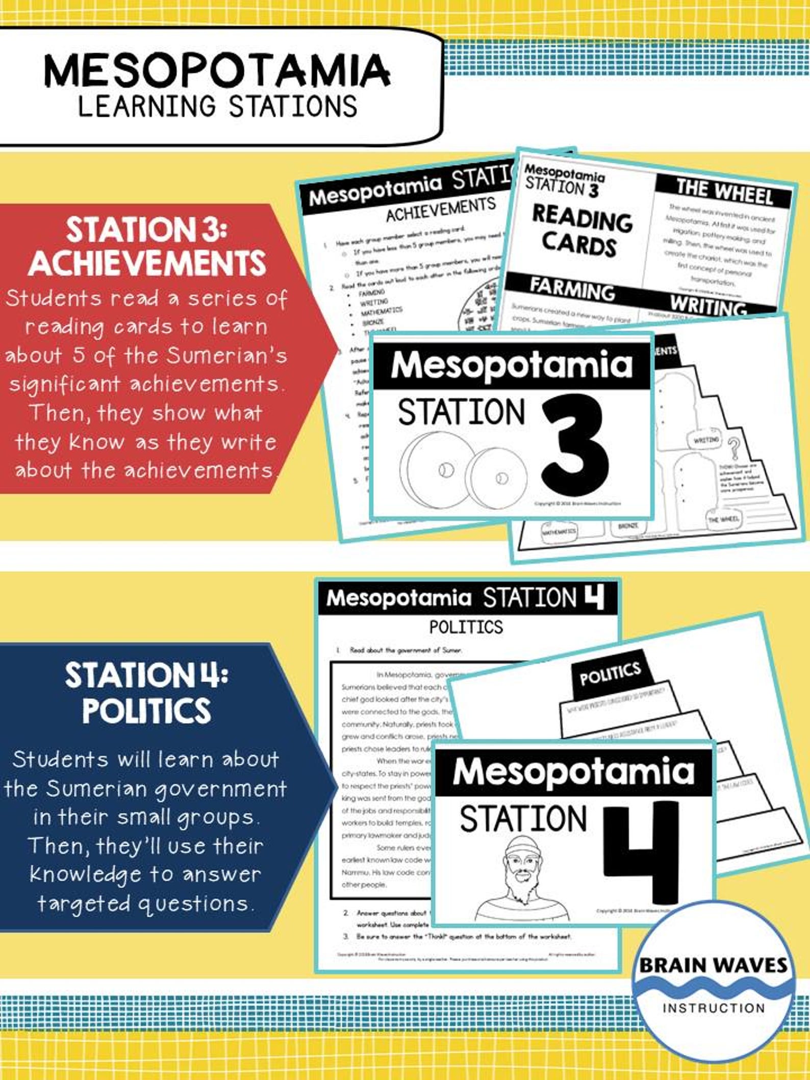 Ancient Mesopotamia Learning Stations and 3D Ziggurat Project | Ancient ...