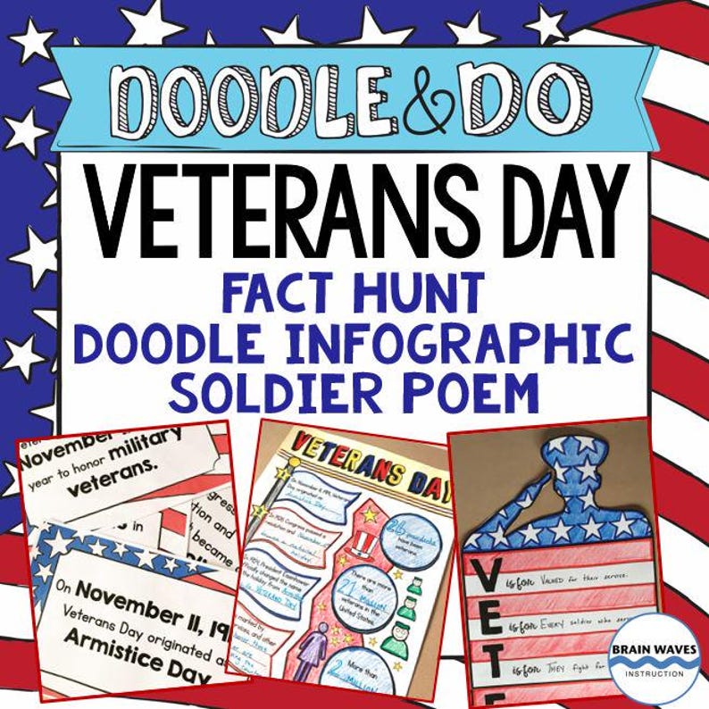 Veterans Day Activity: Doodle Infographic & Poem Project (PDF) Grades 4 ...