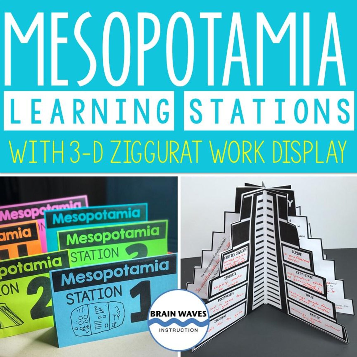 Ancient Mesopotamia Learning Stations and 3D Ziggurat Project | Ancient ...