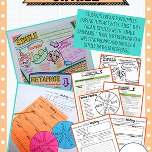 Figurative Language Doodle and Do | Creative ELA Activities for Simile ...