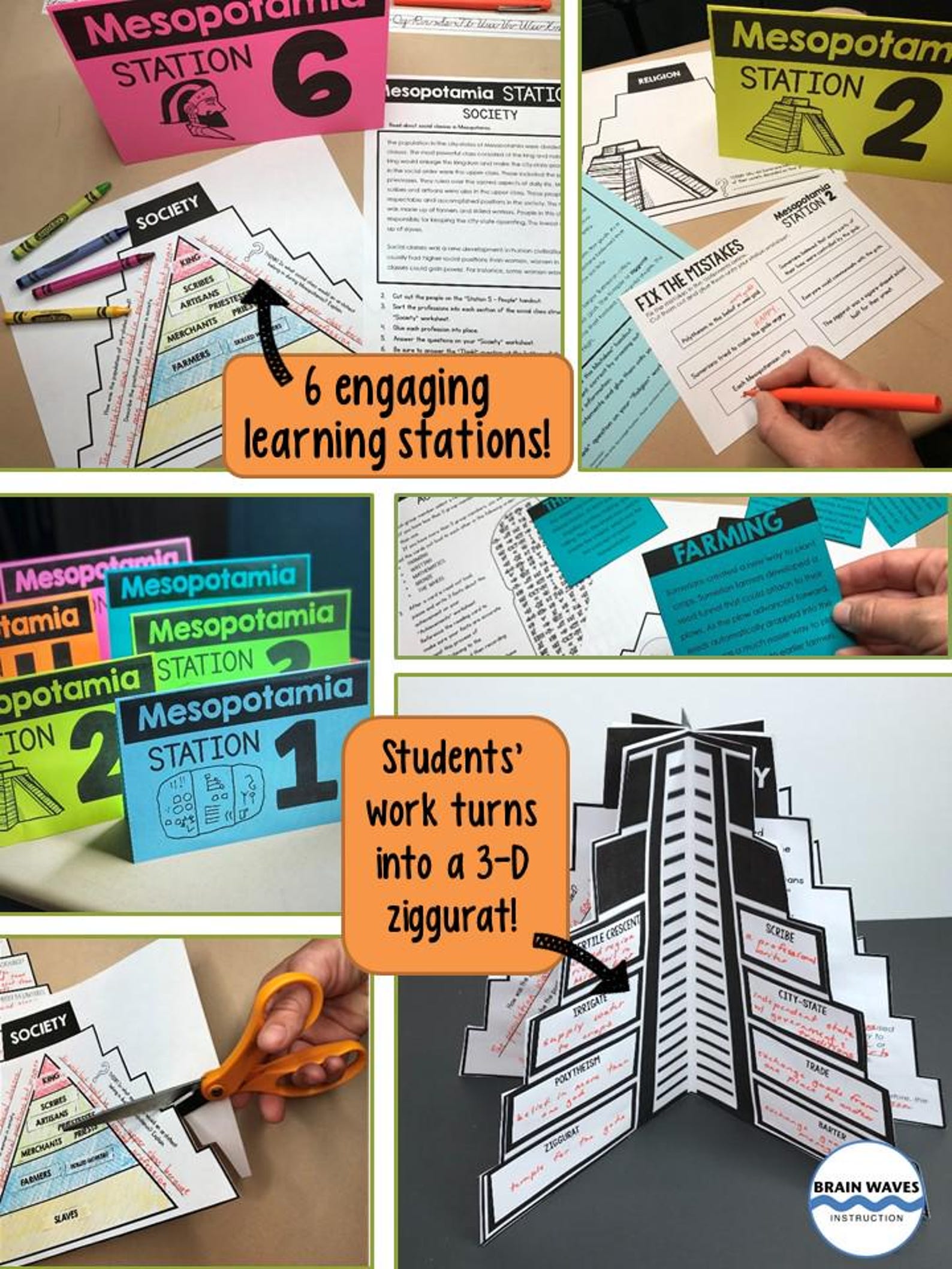 Ancient Mesopotamia Learning Stations and 3D Ziggurat Project | Ancient ...