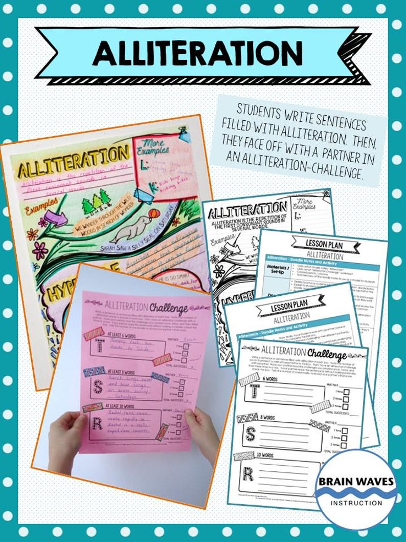 Figurative Language Doodle and Do | Creative ELA Activities for Simile ...