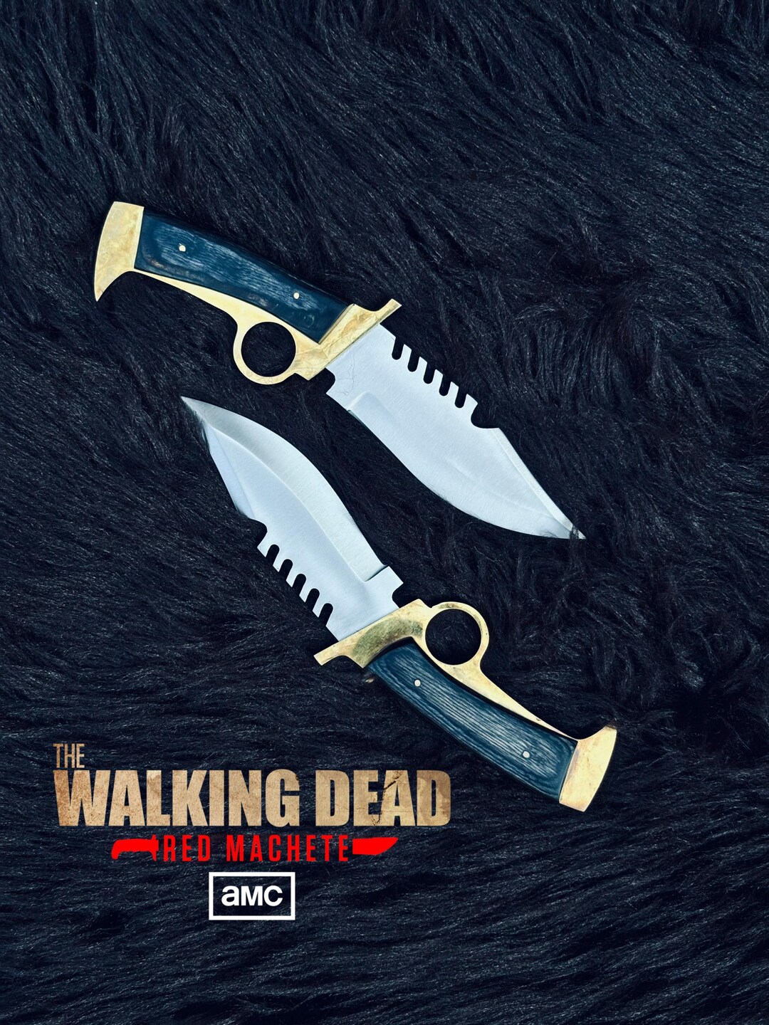 Walking Dead Daryl Dixon Knife Replica: Bowie Knife With Leather Sheath ...