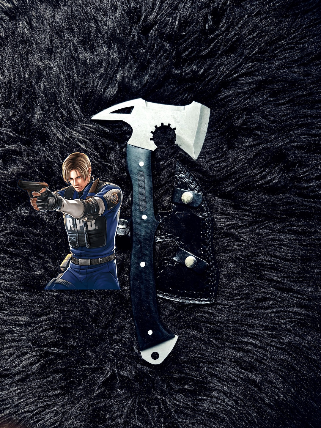 Resident Evil Requiem Leon Kennedy Hatchet Inspired Axe - RE9 Tactical ...
