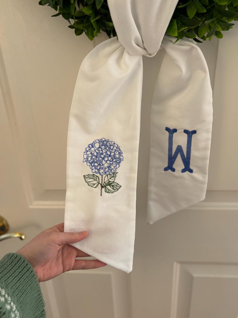 Hydrangea Wreath Sash - Etsy