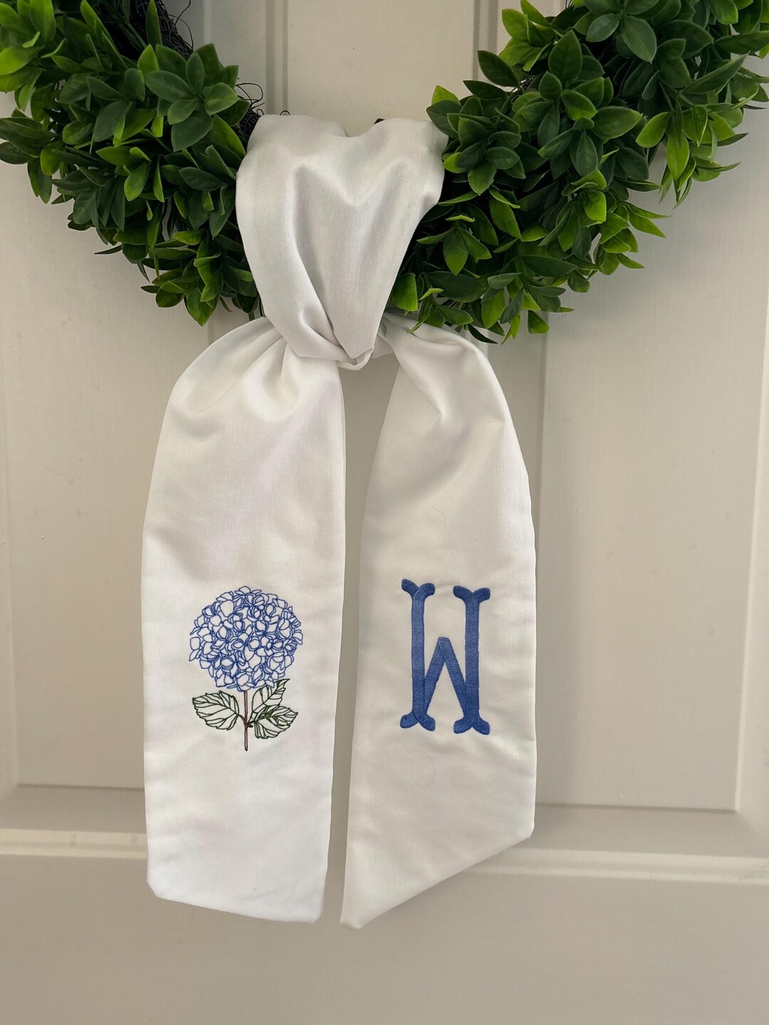 Hydrangea Wreath Sash - Etsy