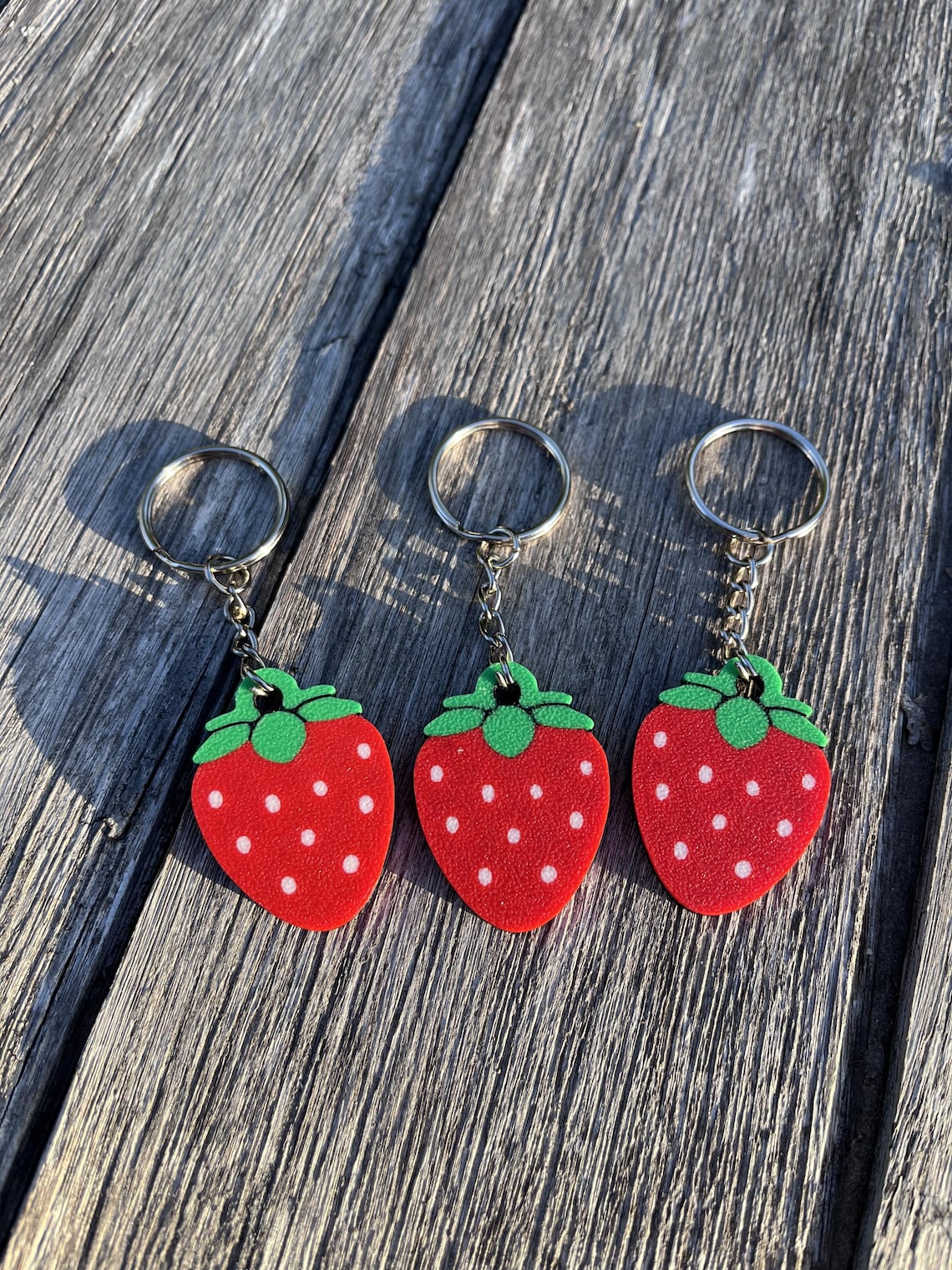 Strawberry Keychain 3d Printed - Etsy