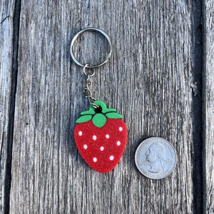 Strawberry Keychain 3d Printed - Etsy