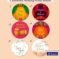 Dholki, Sangeet, Mehndi Stickers, Wedding Stickers, Nikkah Stickers ...