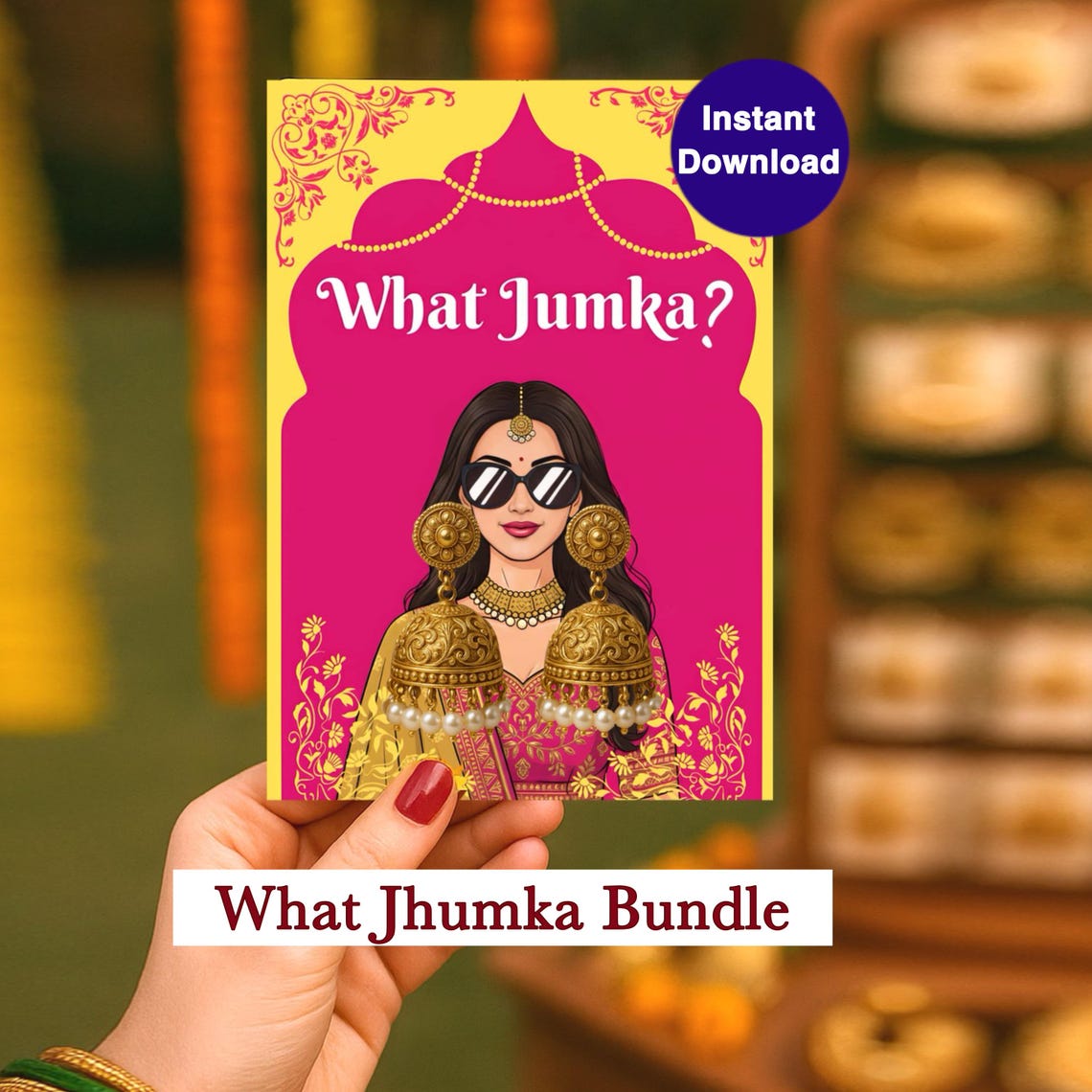 What Jhumka Earring Cards & Mehndi Station Sign Bundle| Bareilly Ka ...