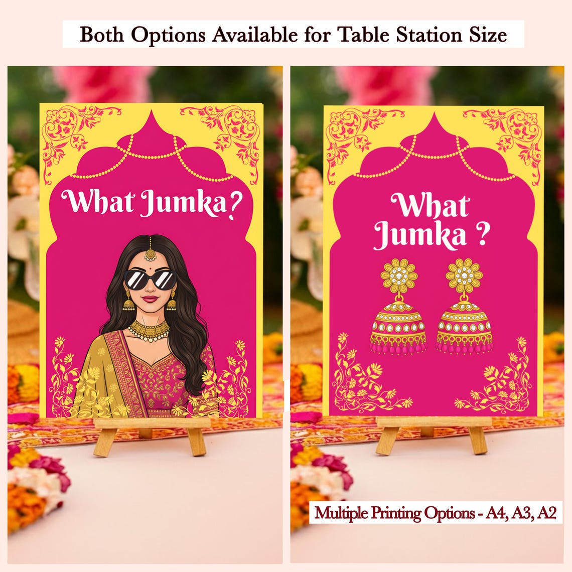 What Jhumka Earring Cards & Mehndi Station Sign Bundle| Bareilly Ka ...