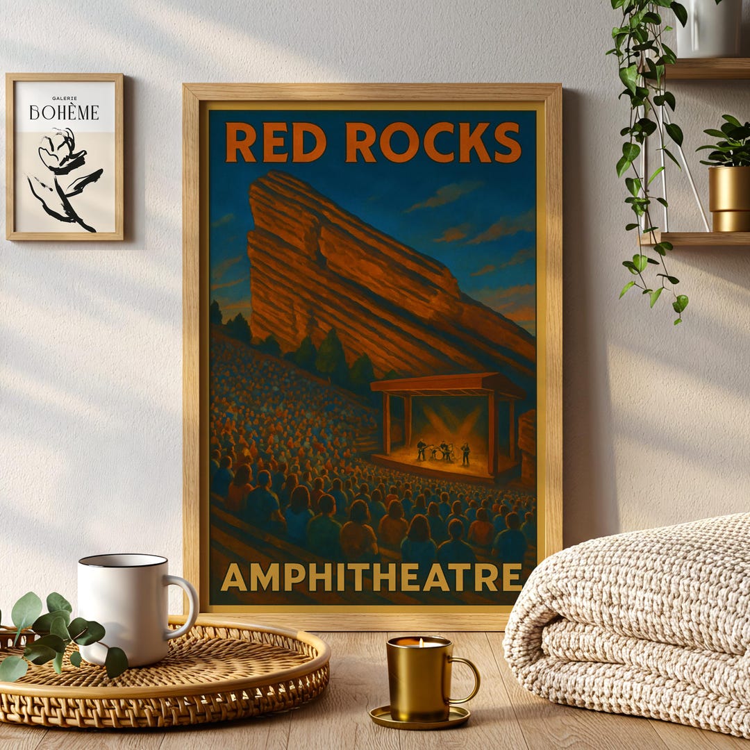 Red Rocks Amphitheatre Print: Colorado Music Venue, Sunset Landscape - Etsy