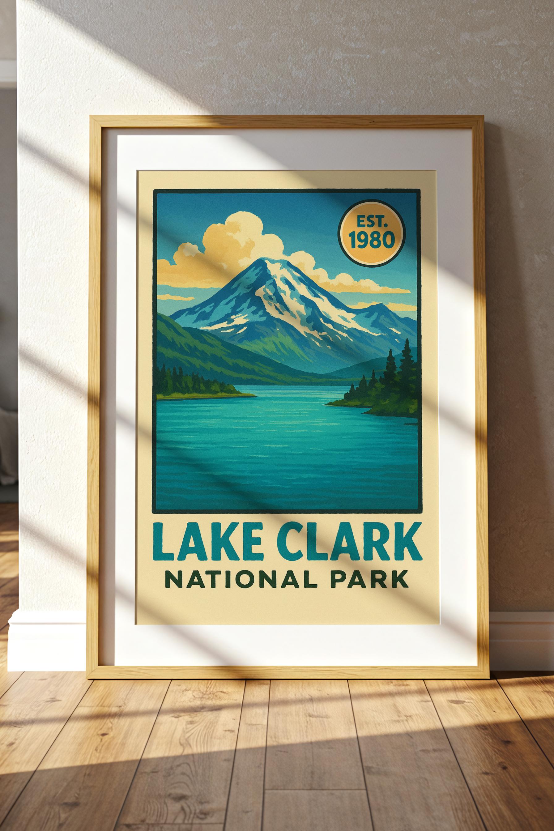 Lake Clark National Park Poster, Vintage Alaskan Landscape Art - Etsy