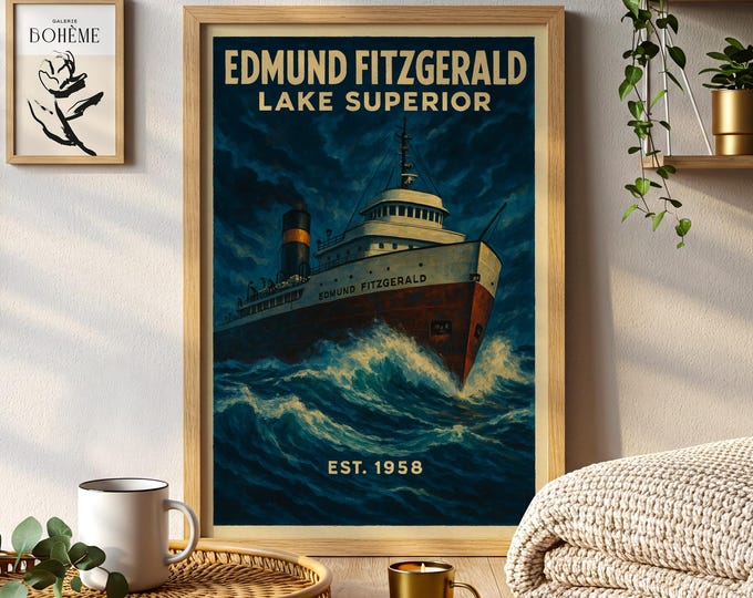 A Fateful Night the Edmund Fitzgerald Print on Paper - Etsy