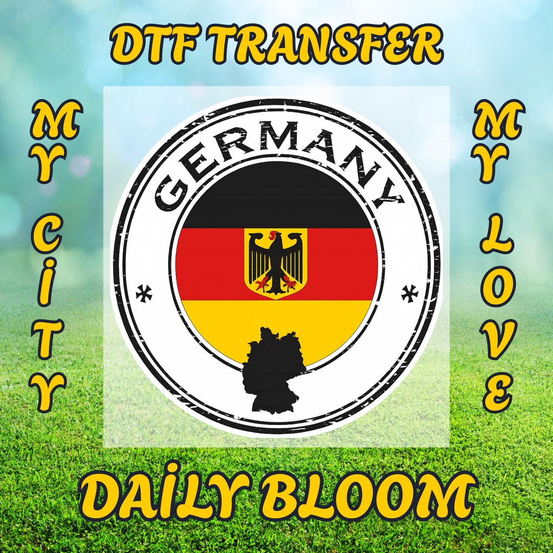 Germany Flag DTF Transfer, German Pride Heat Transfer, Iron on Decal - Etsy