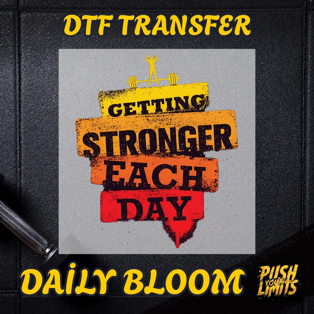 Motivational Gym Quote DTF Transfer: Weightlifter Design - Etsy