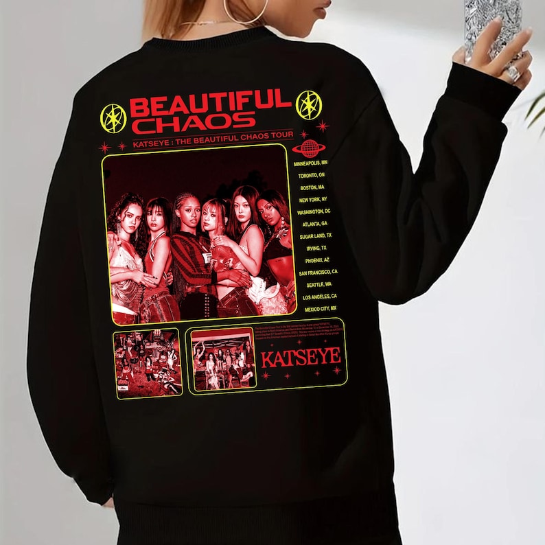 Katseye the Beautiful Chaos Tour 2025 Shirt, Katseye Beautiful Chaos ...
