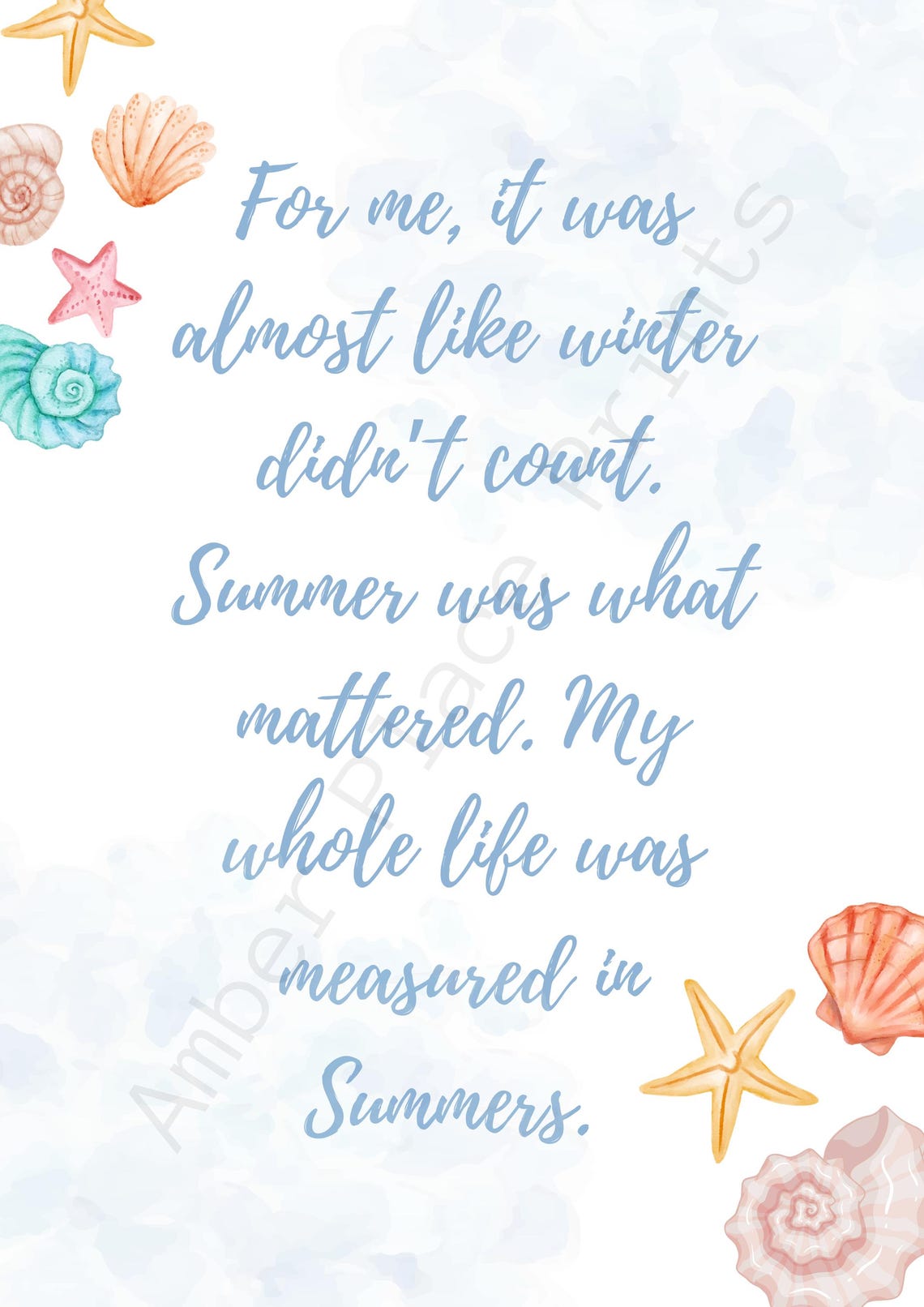 The Summer I Turned Pretty Poster | TSITP Print | Digital Print | Jenny ...