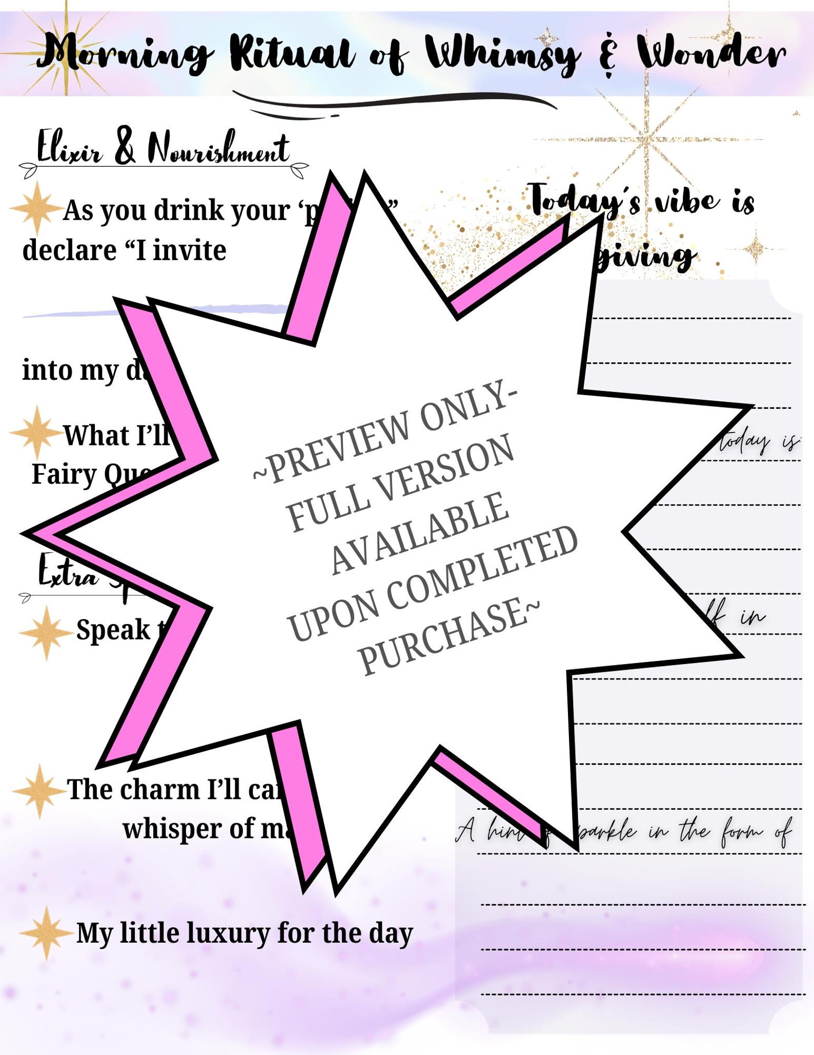 Morning & Evening Ritual Printable | Daily Planner Worksheet (PDF) - Etsy