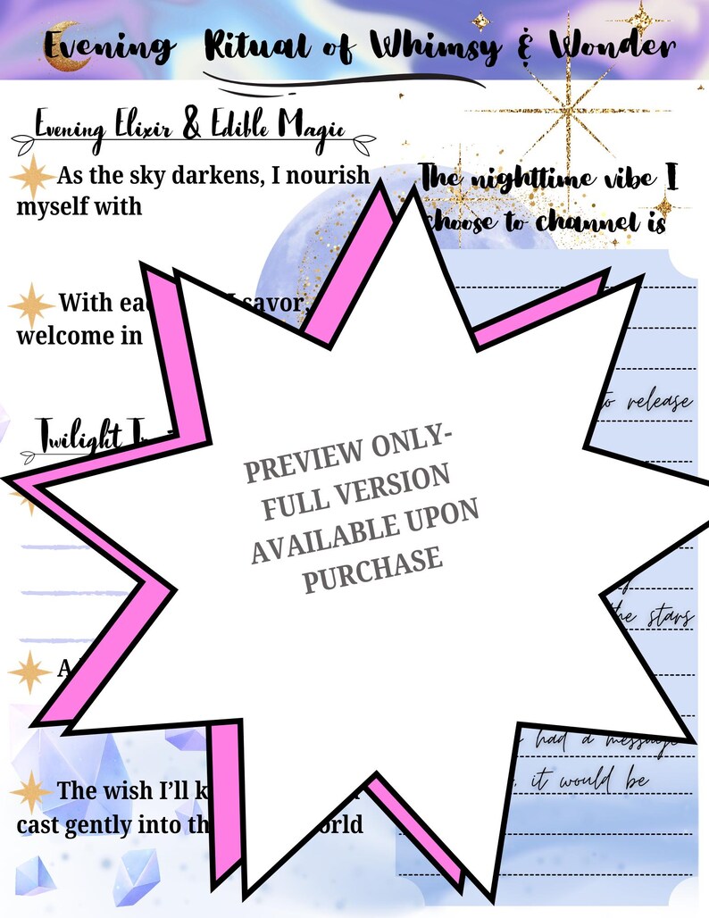 Morning & Evening Ritual Printable | Daily Planner Worksheet (PDF) - Etsy