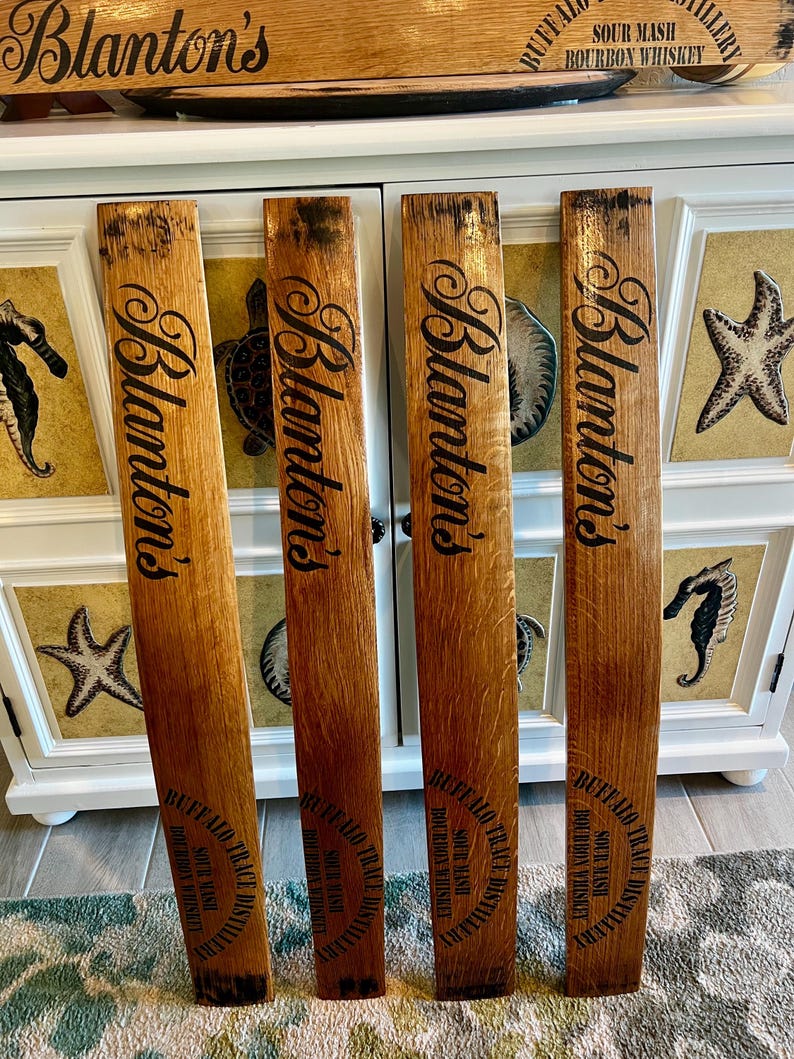 Blanton's Reclaimed Kentucky Bourbon Barrel Stave Sign Gift for Bourbon ...