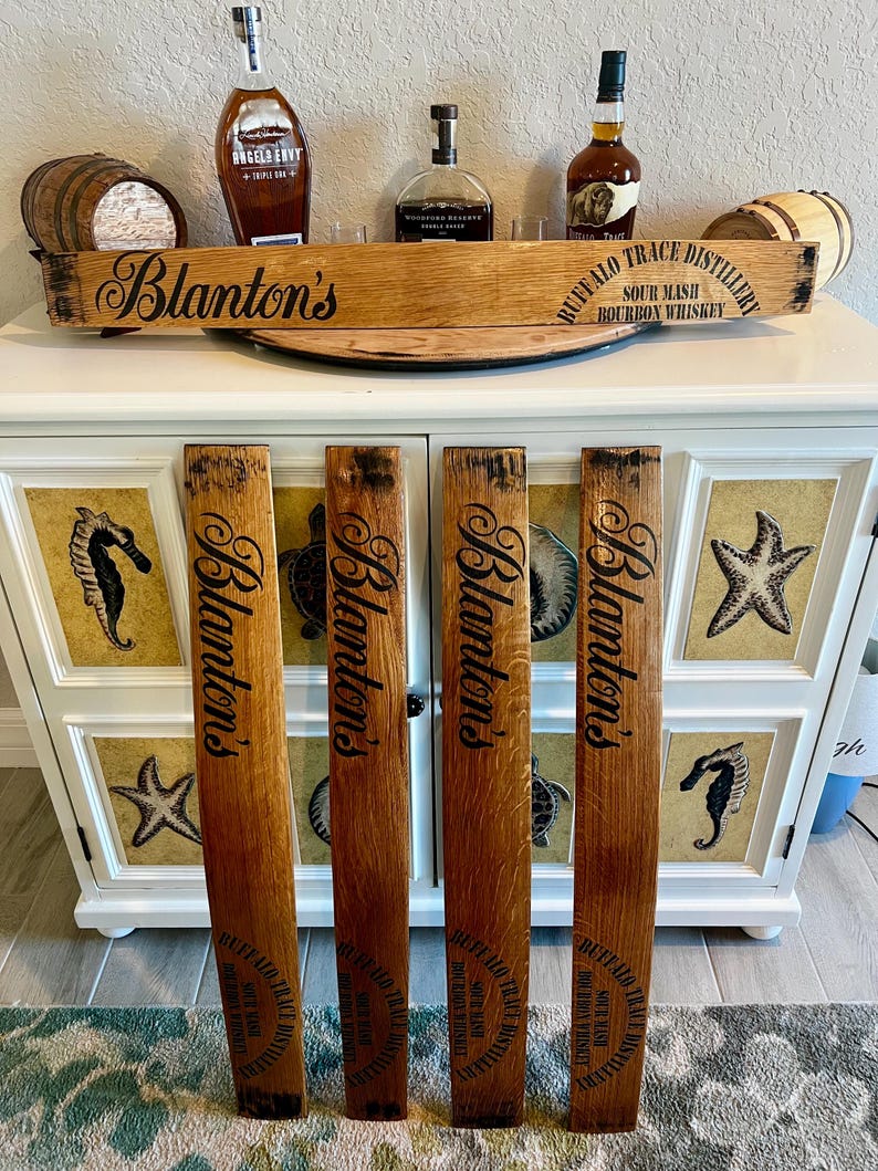 Blanton's Reclaimed Kentucky Bourbon Barrel Stave Sign Gift for Bourbon ...