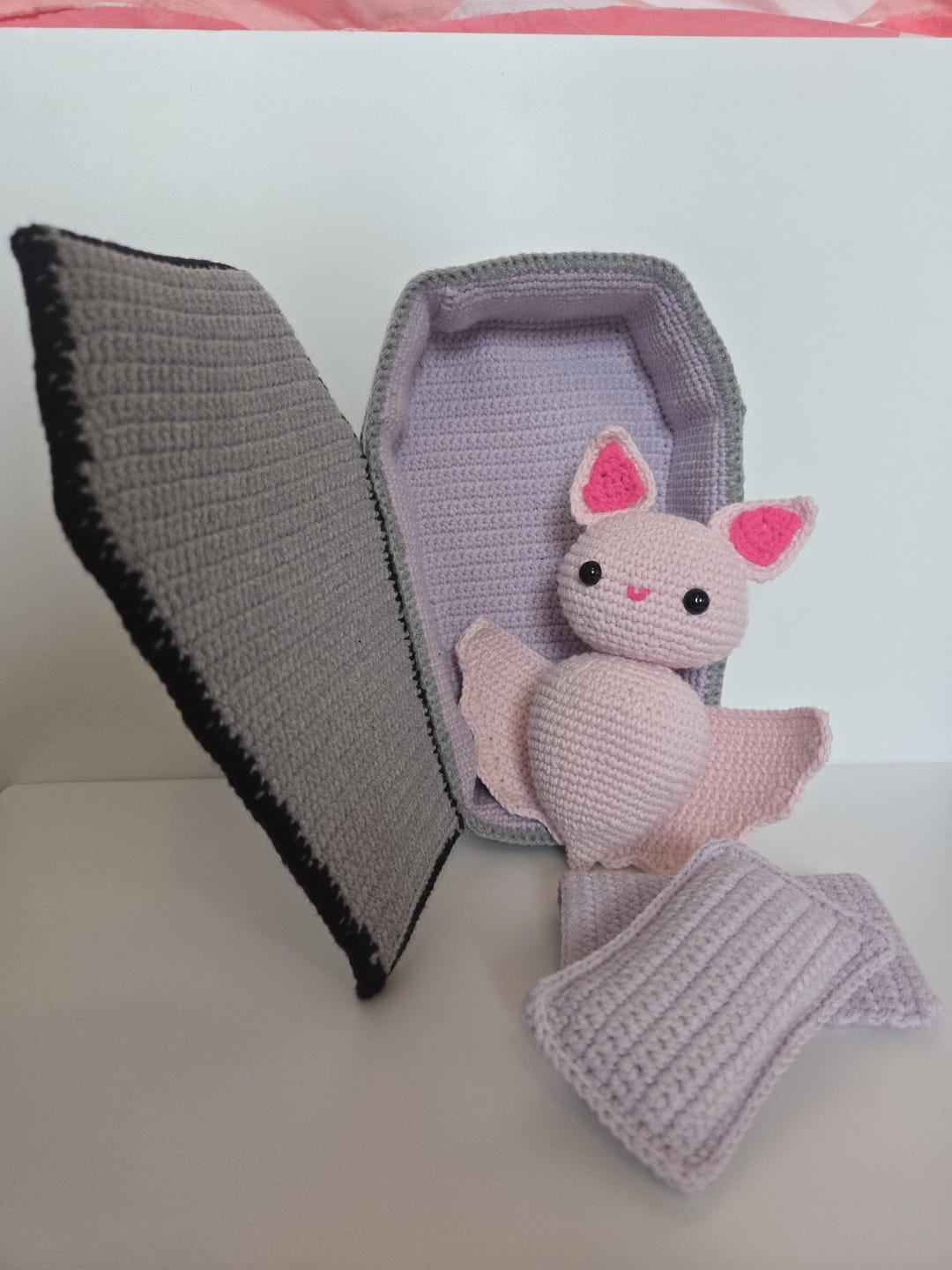 Crochet Coffin Pattern: Amigurumi Bat, Pillow & Blanket (digital ...