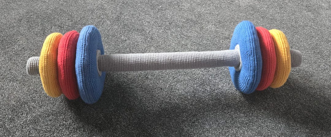 Crochet Barbell Pattern: Amigurumi Gym Toy With Removable Weights ...