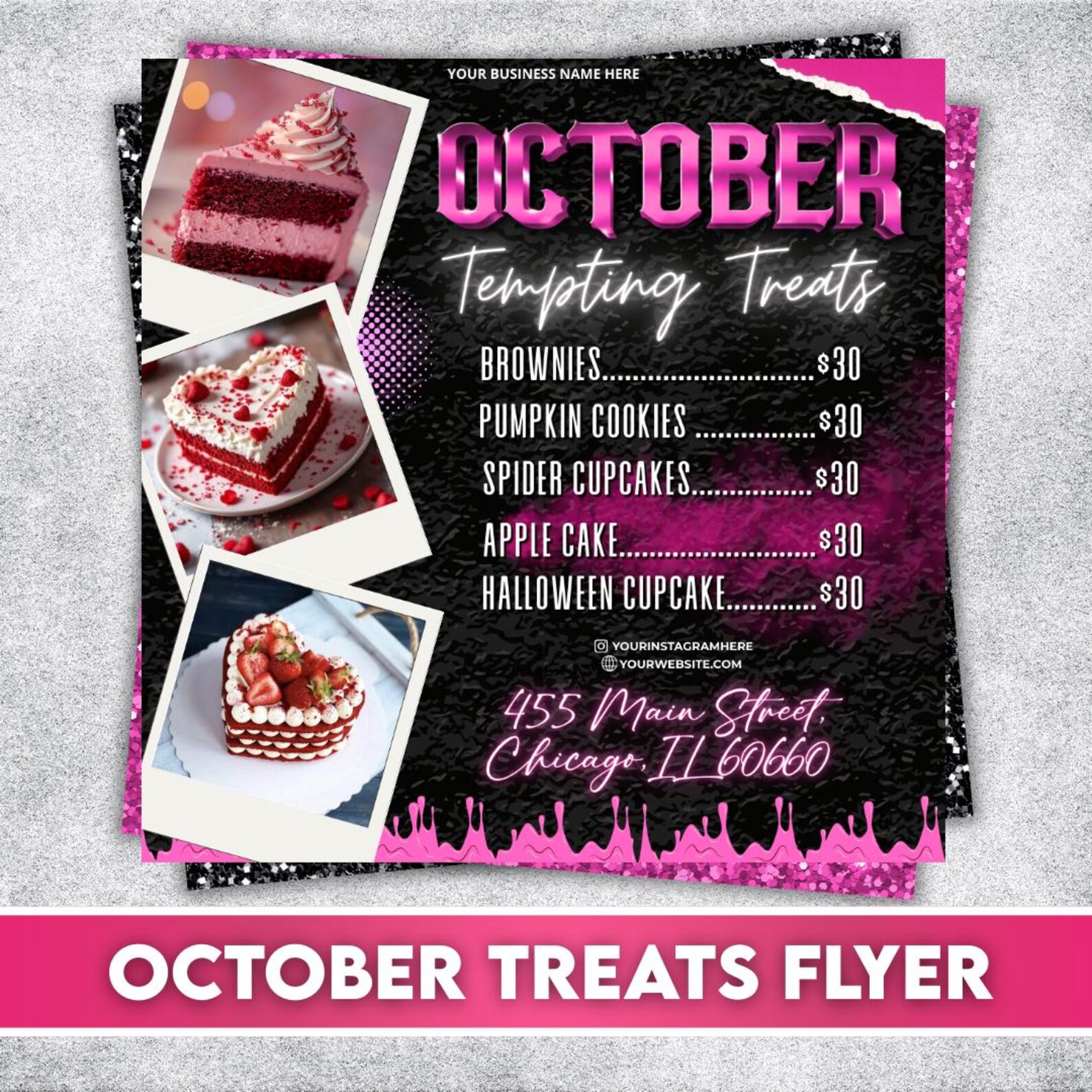 Halloween Bake Sale Flyer, October Sweet Treats Flyer, Bakery Flyer ...