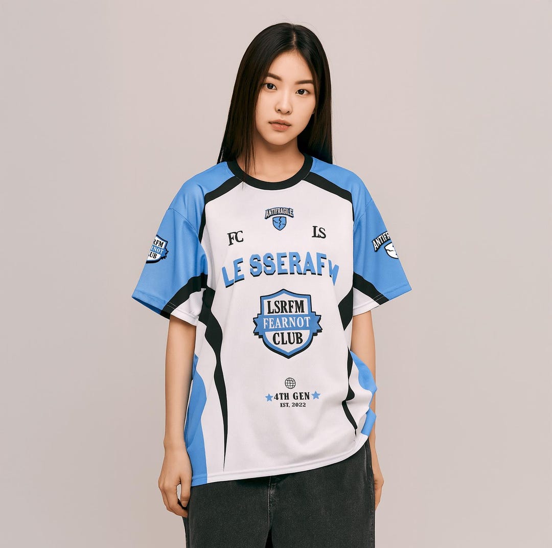 LE SSERAFIM Fearnot Club Jersey (blue) - Etsy
