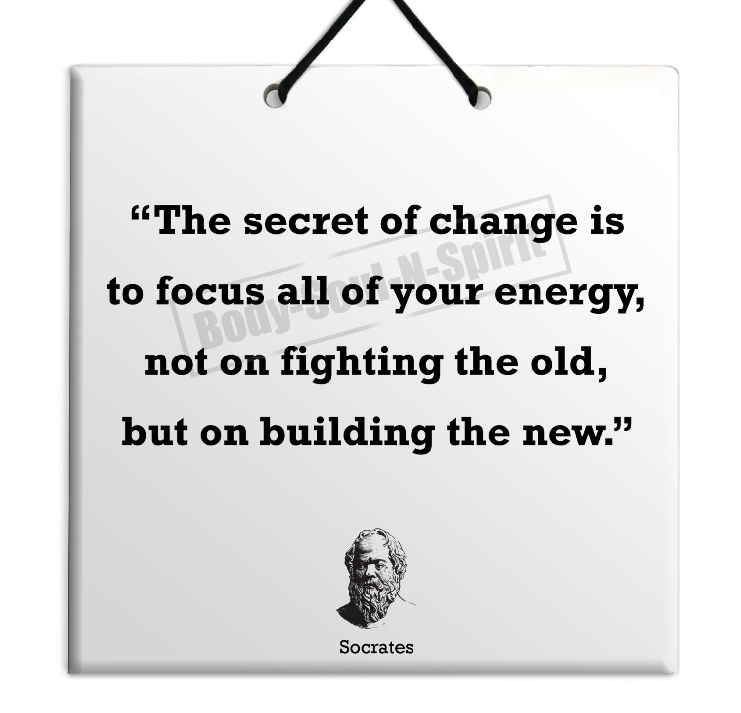 Socrates Building the New Quote Wooden Sculpture Wall Hanging Plaque ...
