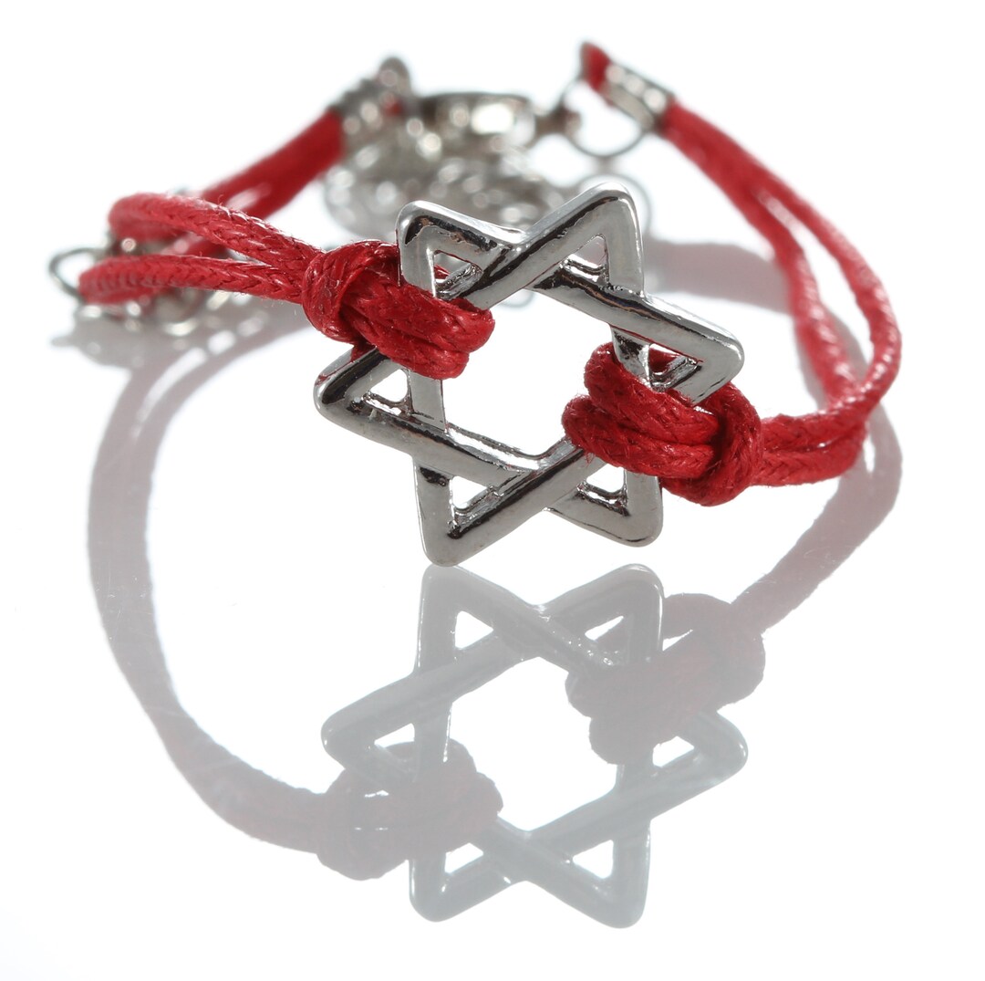 Red Star of David Magen David Pendant STRING Bracelets - Etsy