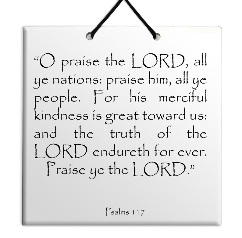 Holy TEHILLIM Psalms Chapter: 117 Wall Hanging Tile Decor Torah Bible ...