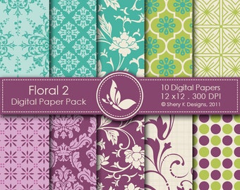 Cacao Paper Pack 10 Printable Digital Papers 12 X12 300 | Etsy