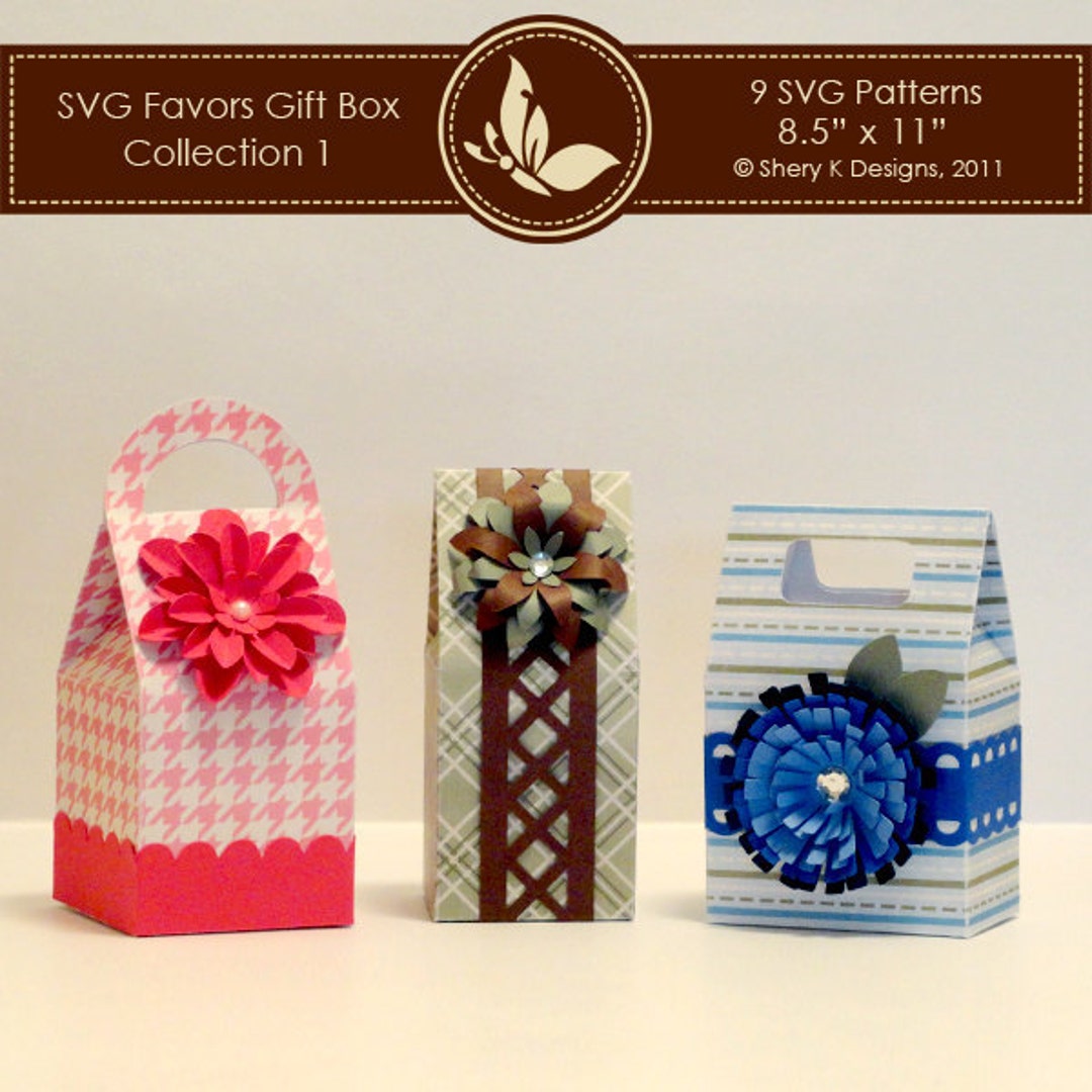 SVG Favors Gift Box Collection 1 - Etsy