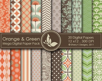 Sunset Mega Paper Pack 20 Digital Papers 12 X12 300 DPI - Etsy
