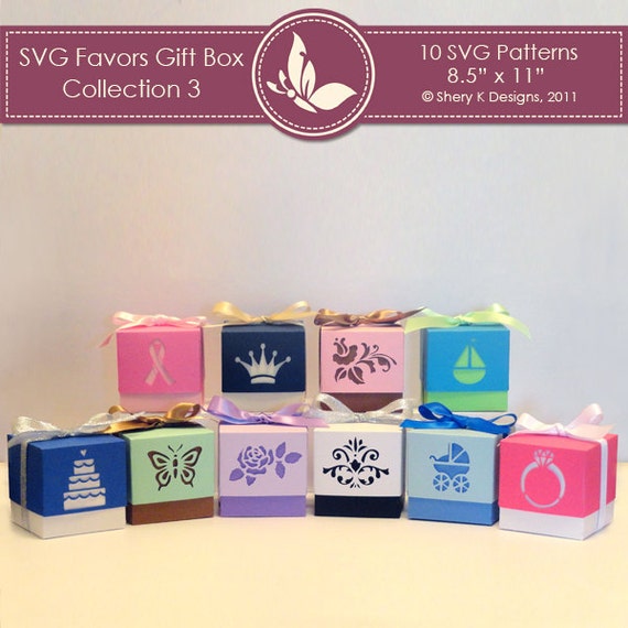 SVG Favors Gift Box Collection 3 | Etsy