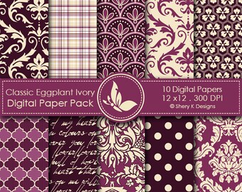 Cacao Paper Pack 10 Printable Digital Papers 12 X12 300 - Etsy